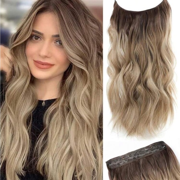 Rebellious Rose | Hair | Invisible Wire Hair Extensions Dirty Blonde ...